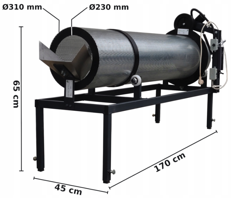 Tamis rotatif monophasé - DMB Machine pour parpaing, concasseur ...